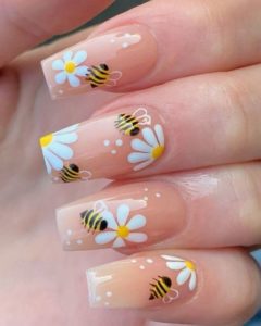 40 Beautiful Bee Nail Designs To Add Freshness In The Hands