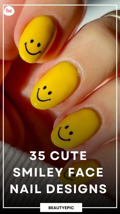 35 Simple Smiley Face Nail Designs That'll Brighten Your Day!