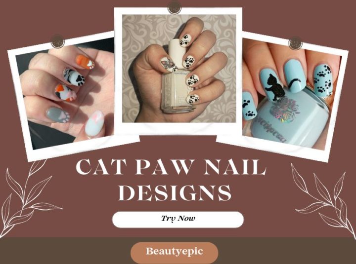 20 Cute Cat Paw Print Nail Art Ideas