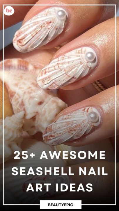 25+ Seashell Nail Art Designs To Bring The Beach To Your Fingertips