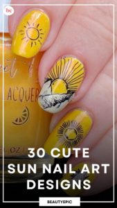 30 Cute Sun Nail Art Designs And Ideas To Brighten Up Any Look