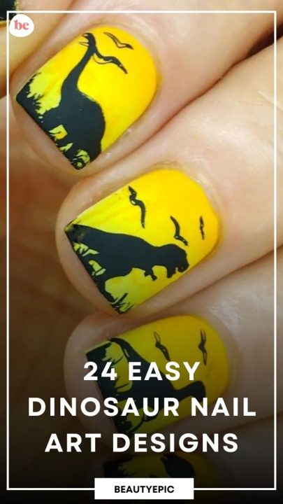 Show Your Prehistoric Love With 24 Dinosaur Nail Art Designs
