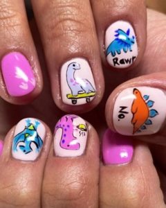Show Your Prehistoric Love With 24 Dinosaur Nail Art Designs