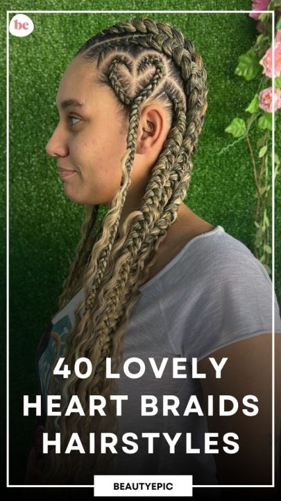 40 Cute Heart Braids Hairstyles For Valentine's Day