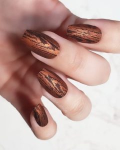 Get An Earthy Look With 30 Wood Grain Nail Designs In 2026