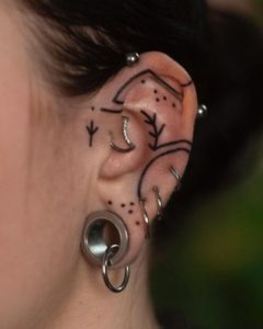 50+ Amazing Ear Tattoos And Ideas That'll Convince You To Get Inked In 2025