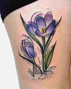 50 Awesome Crocus Flower Tattoo Ideas To Celebrate Spring In 2025