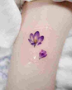 50 Awesome Crocus Flower Tattoo Ideas To Celebrate Spring In 2025
