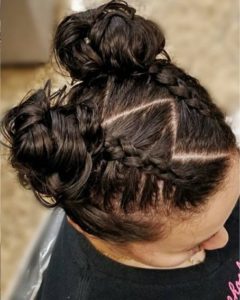 35 Stylish Space Buns With Braids Hairstyles In 2025