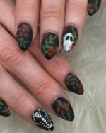 45 Easy Skeleton Nail Designs To Try This Halloween In 2025