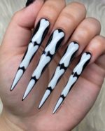 45 Easy Skeleton Nail Designs To Try This Halloween In 2025