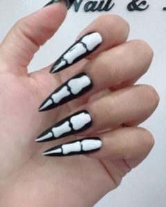 45 Easy Skeleton Nail Designs To Try This Halloween In 2025