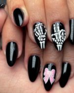45 Easy Skeleton Nail Designs To Try This Halloween In 2025