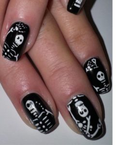 45 Easy Skeleton Nail Designs To Try This Halloween In 2025