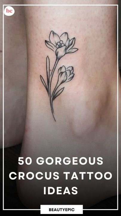 50 Awesome Crocus Flower Tattoo Ideas To Celebrate Spring In 2025